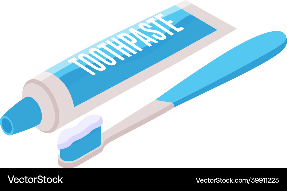 Toothpaste isometric icon Royalty Free Vector Image
