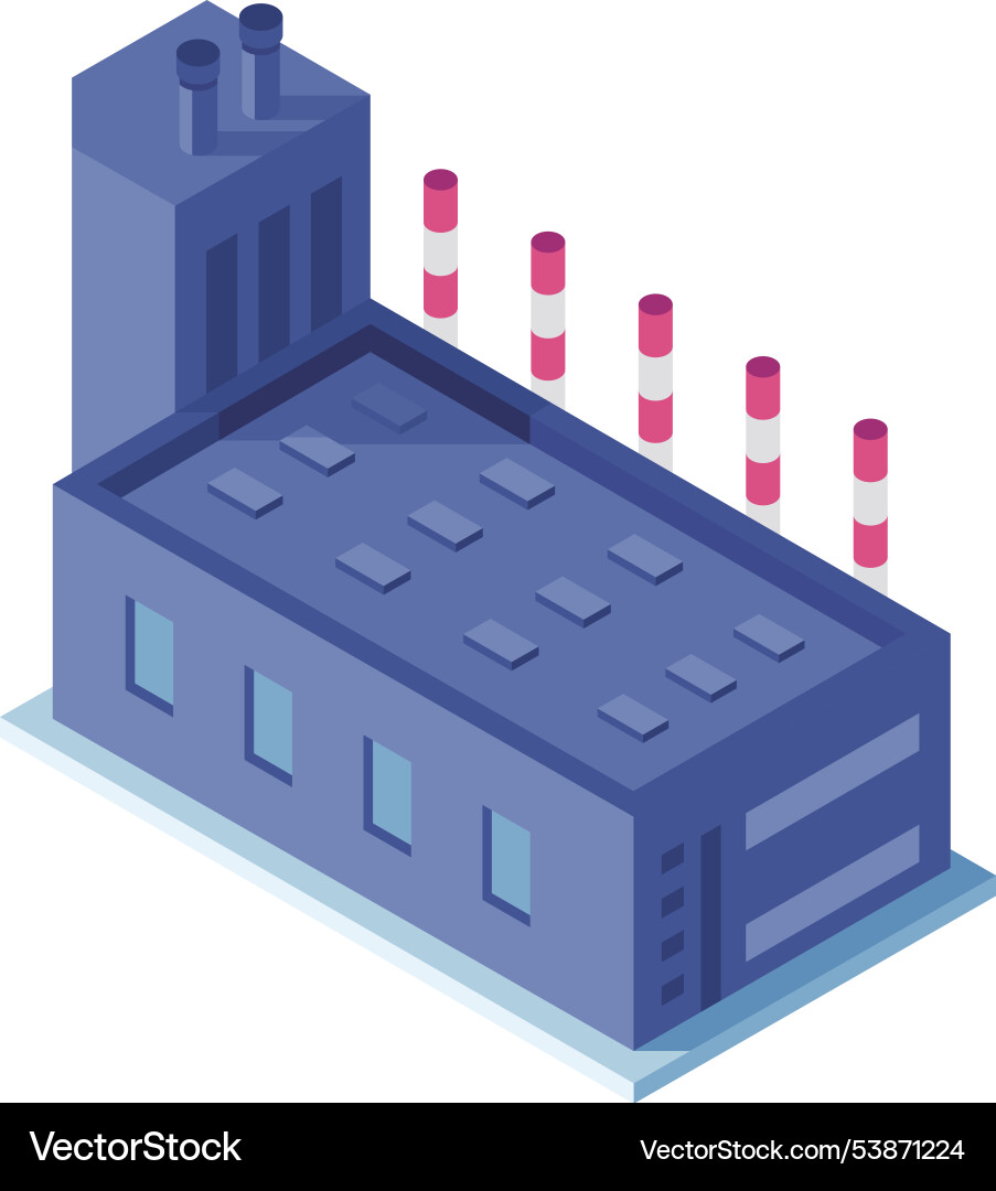 A large industrial factory Royalty Free Vector Image