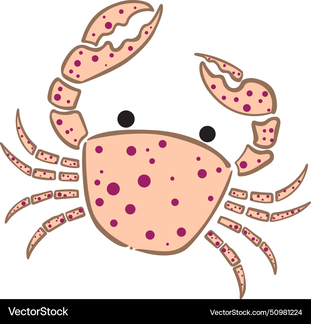 Abstract crab for marine life Royalty Free Vector Image