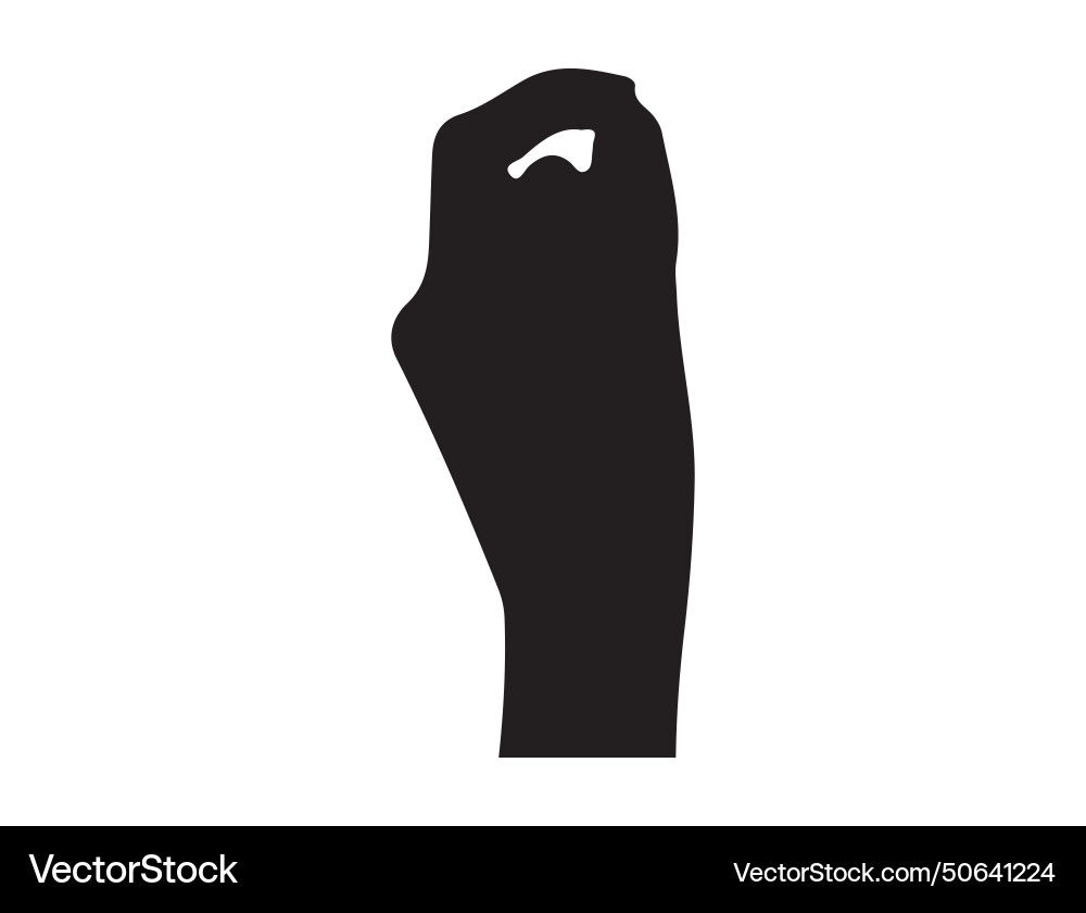 Hand gesture silhouette art Royalty Free Vector Image