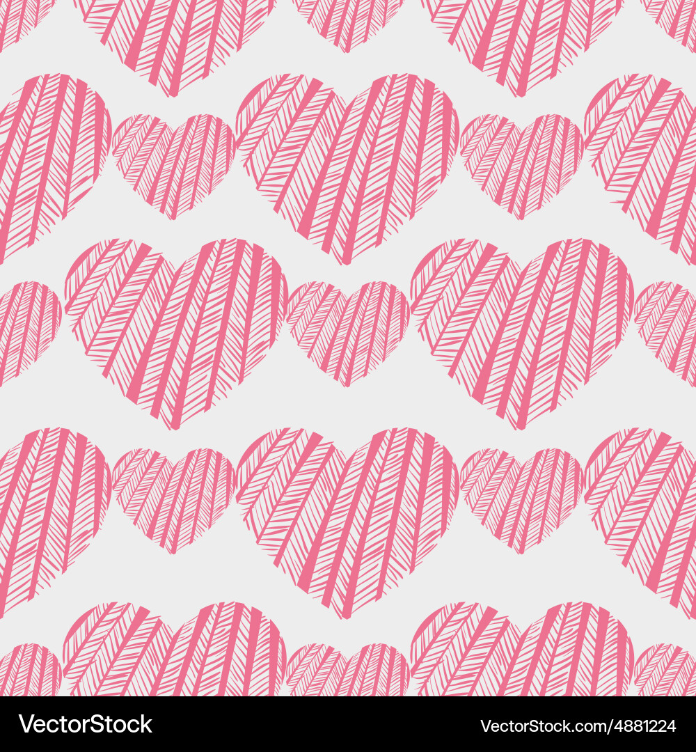 Hearts seamless pattern Royalty Free Vector Image