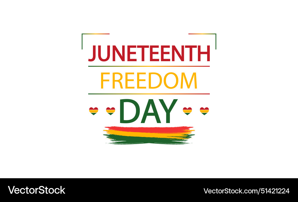 Honoring juneteenth freedom day with creative Vector Image