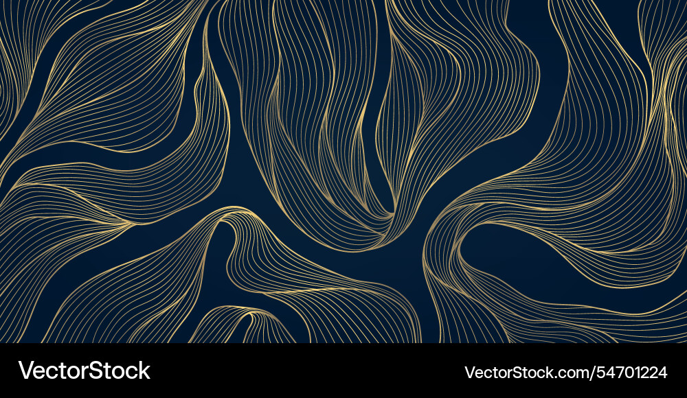 Line gold wave pattern abstract luxury Royalty Free Vector