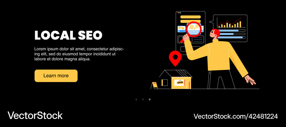 Local seo marketing poster Royalty Free Vector Image