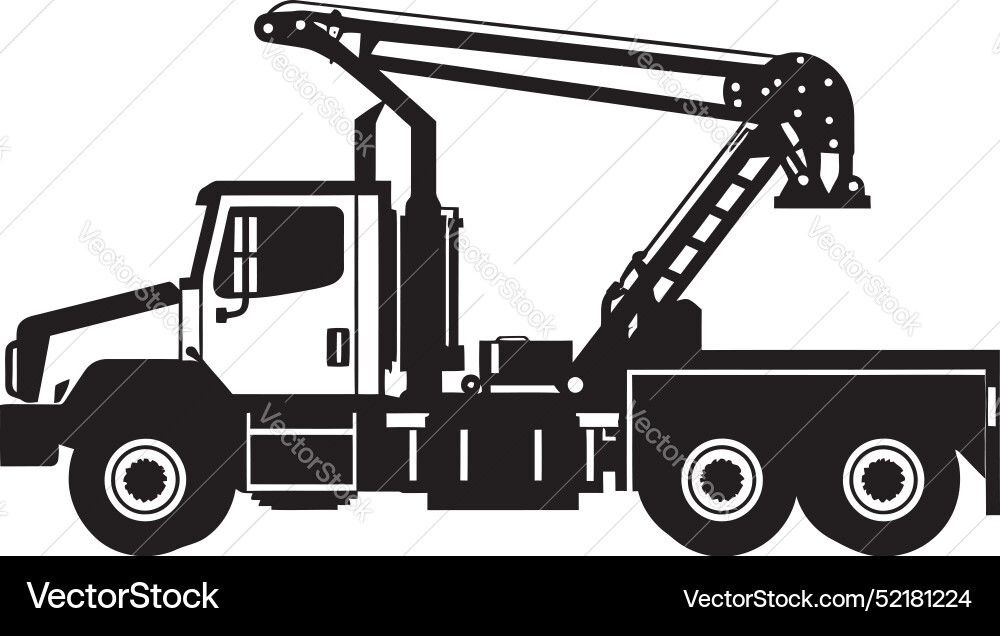 Mobile majesty crane truck icon elevated Vector Image