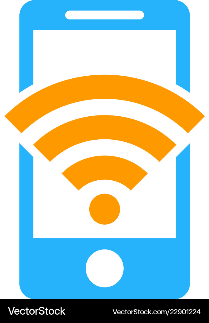 Wifi mobile logo icon design Royalty Free Vector Image