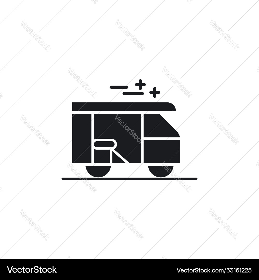 Auto rickshaw icon symbol on white background Vector Image