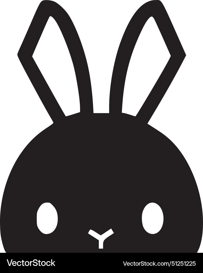Bunny face - high quality logo ideal Royalty Free Vector