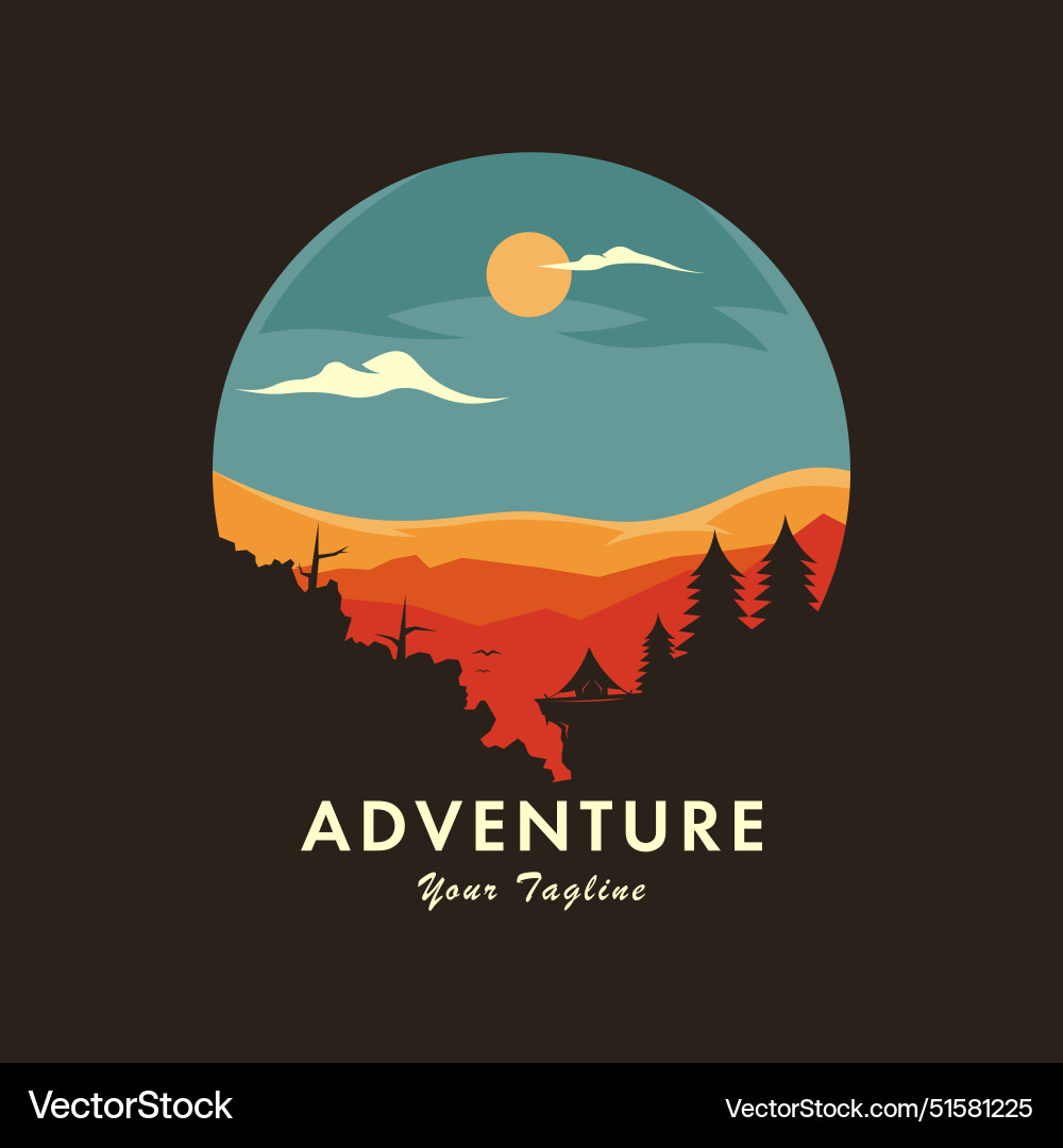 Camping adventure Royalty Free Vector Image - VectorStock