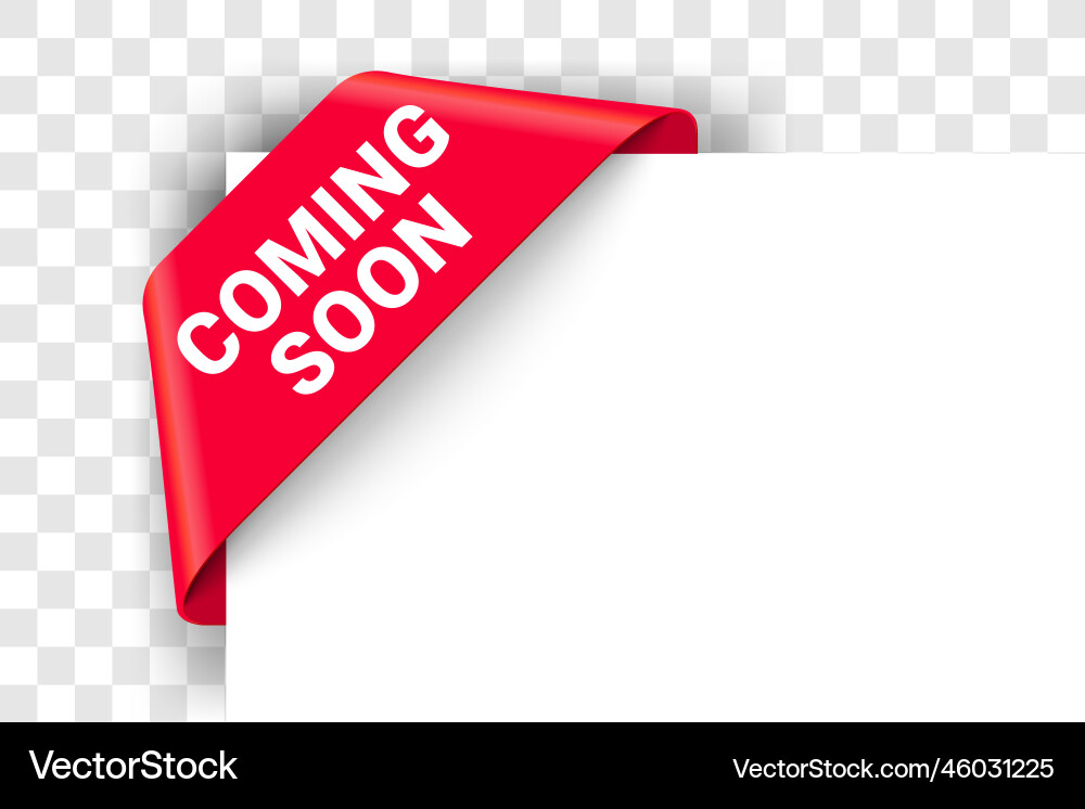 Coming Soon Ribbon Label Royalty Free Vector Image