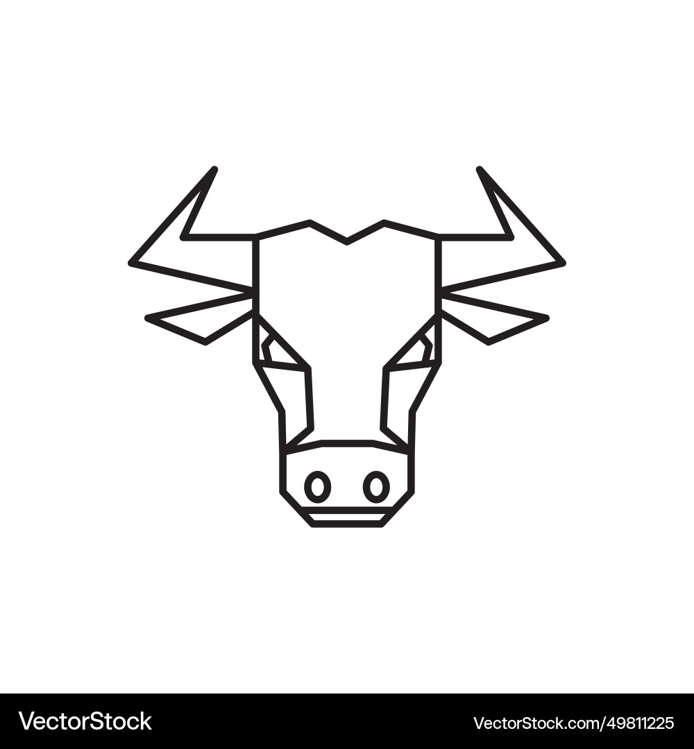 Cow head icon logo design Royalty Free Vector Image
