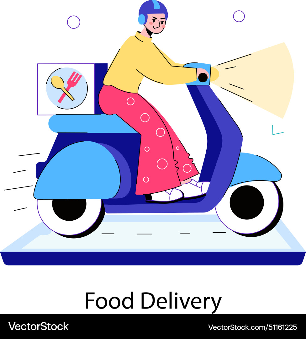 Food delivery Royalty Free Vector Image - VectorStock