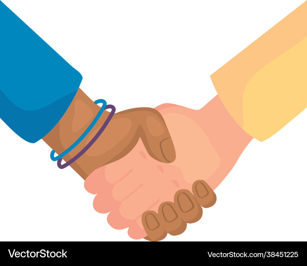 Hands shaking design Royalty Free Vector Image