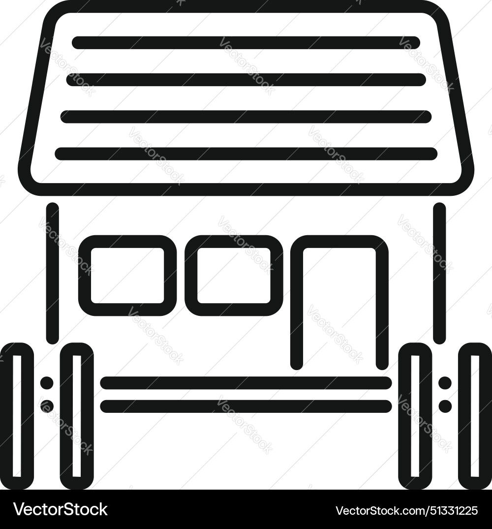 Icon of a simplified storefront Royalty Free Vector Image