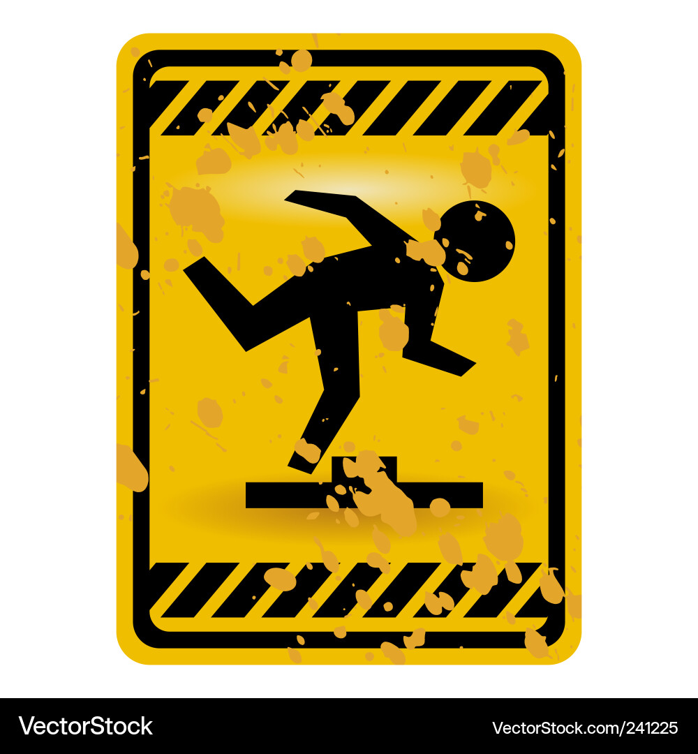Mind the step sign Royalty Free Vector Image - VectorStock