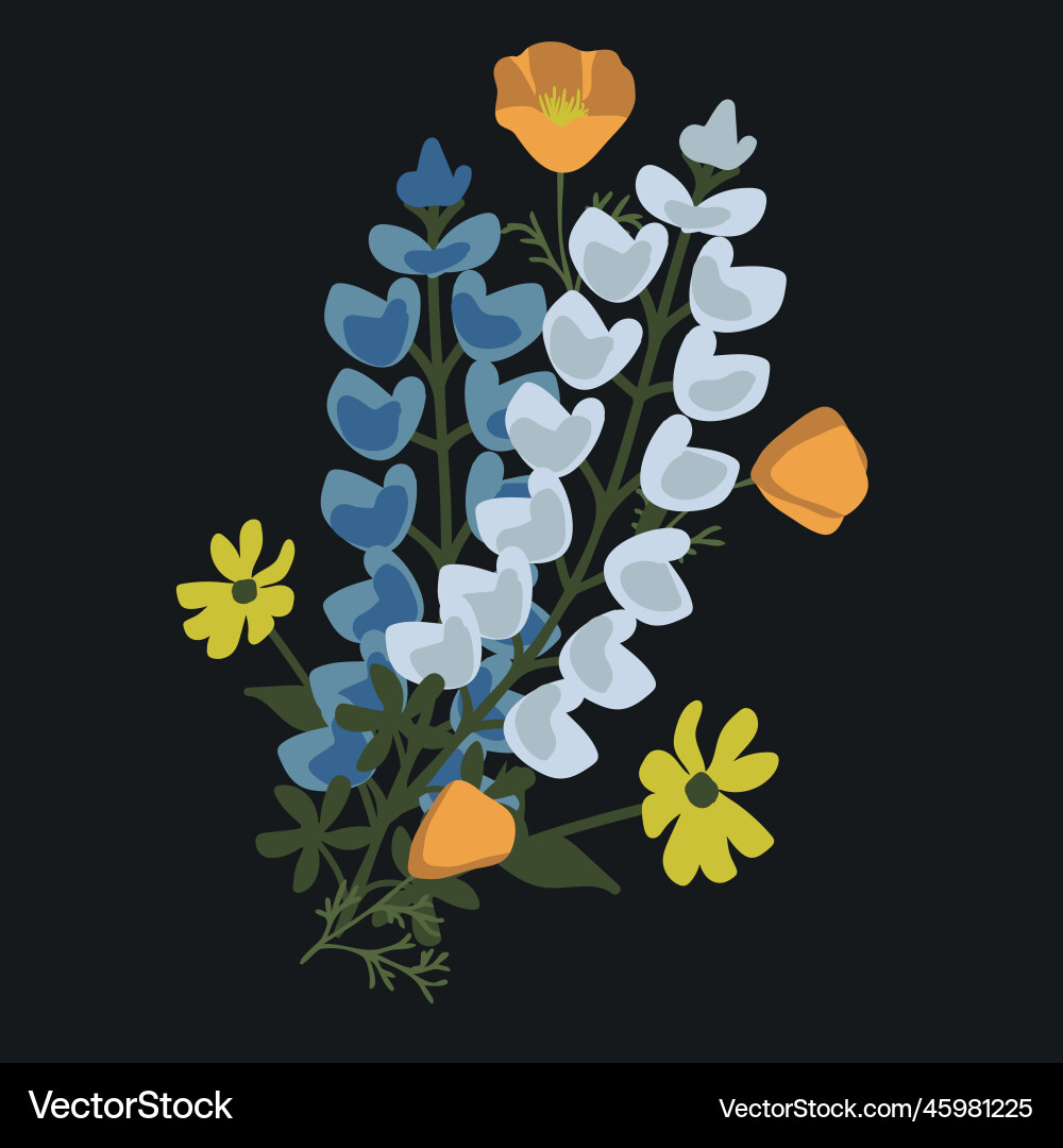 Native american flowers Royalty Free Vector Image