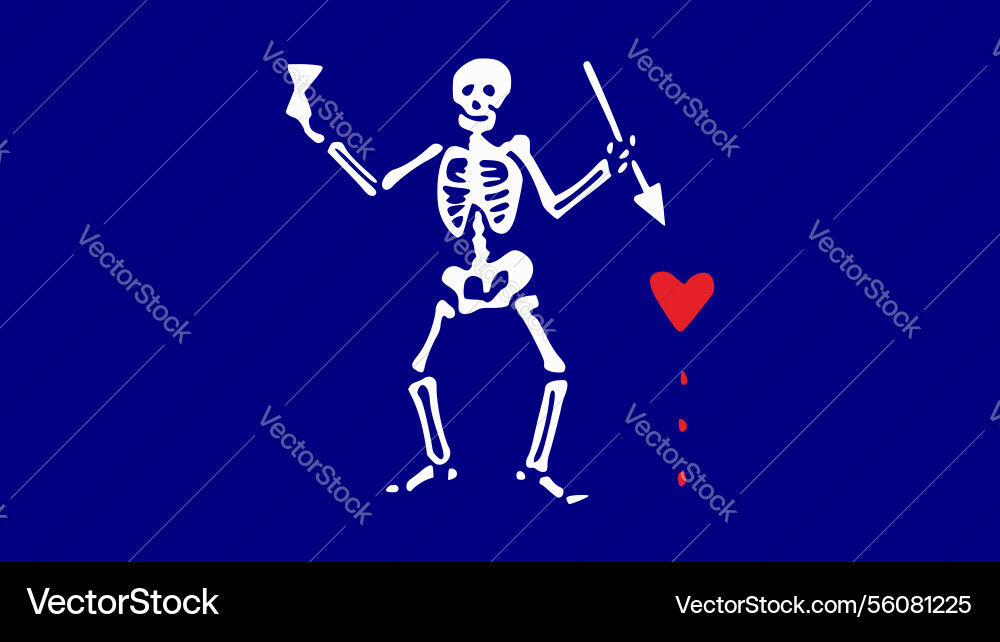 Old roger blue high quality flag clipart Vector Image