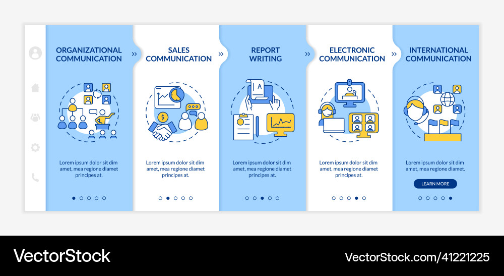 Professional communication forms blue and white Vector Image