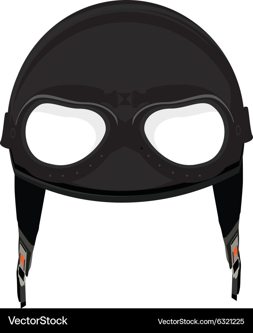 Retro Aviator Helmet with Goggles Royalty Free Vector Image