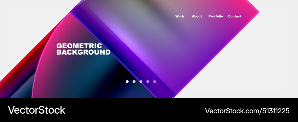 Round triangles and squares web site page template