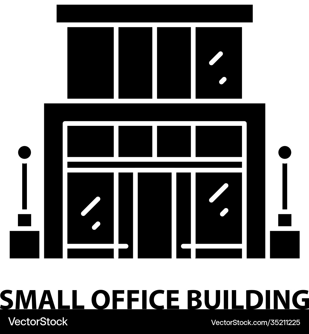 Office Building Icon Black