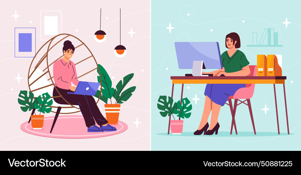 Virtual business communication concept Royalty Free Vector