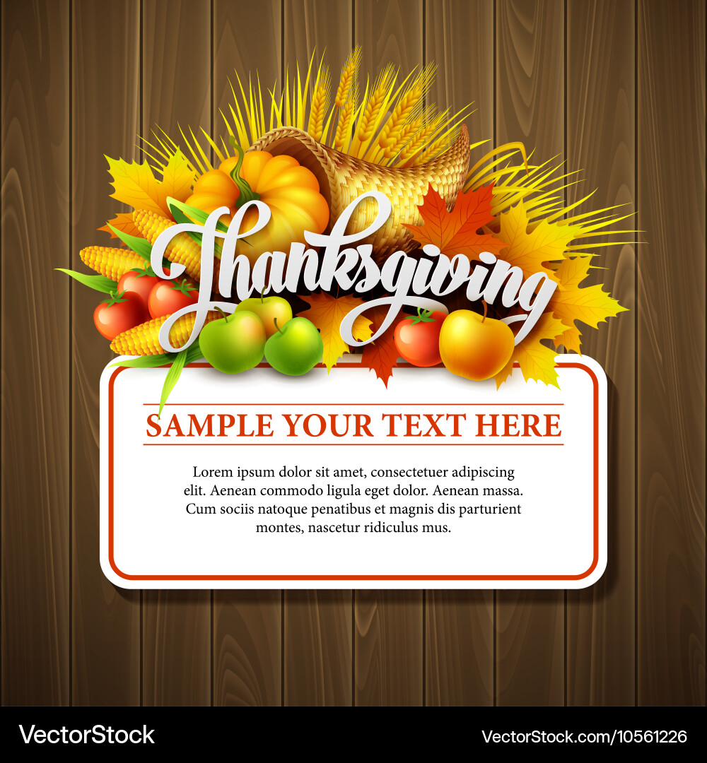 A thanksgiving cornucopia full Royalty Free Vector Image