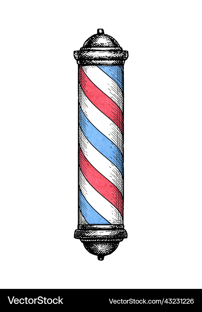 Barber shop pole Royalty Free Vector Image - VectorStock
