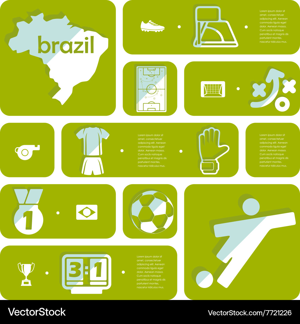 Fußball Fußball Infografik Lizenzfreies Vektorbild