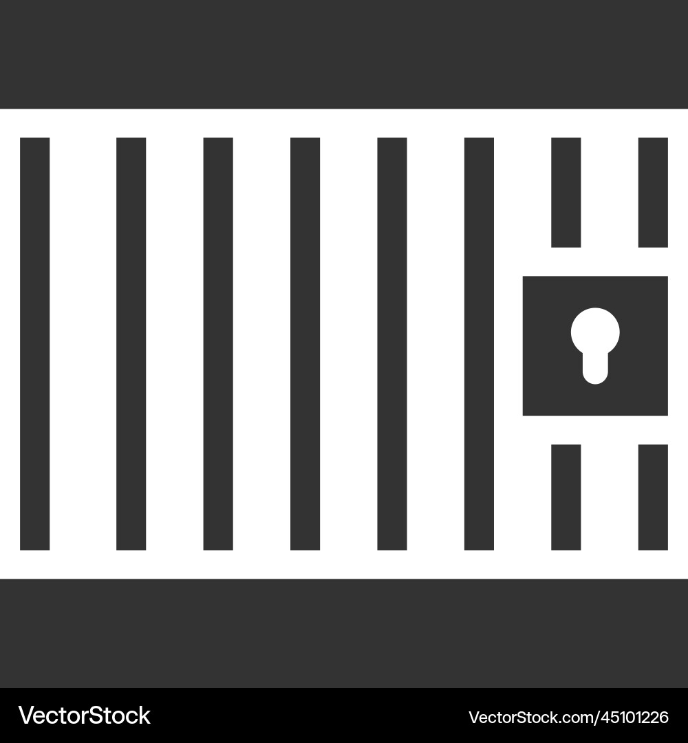 Jail lockup icon Royalty Free Vector Image - VectorStock