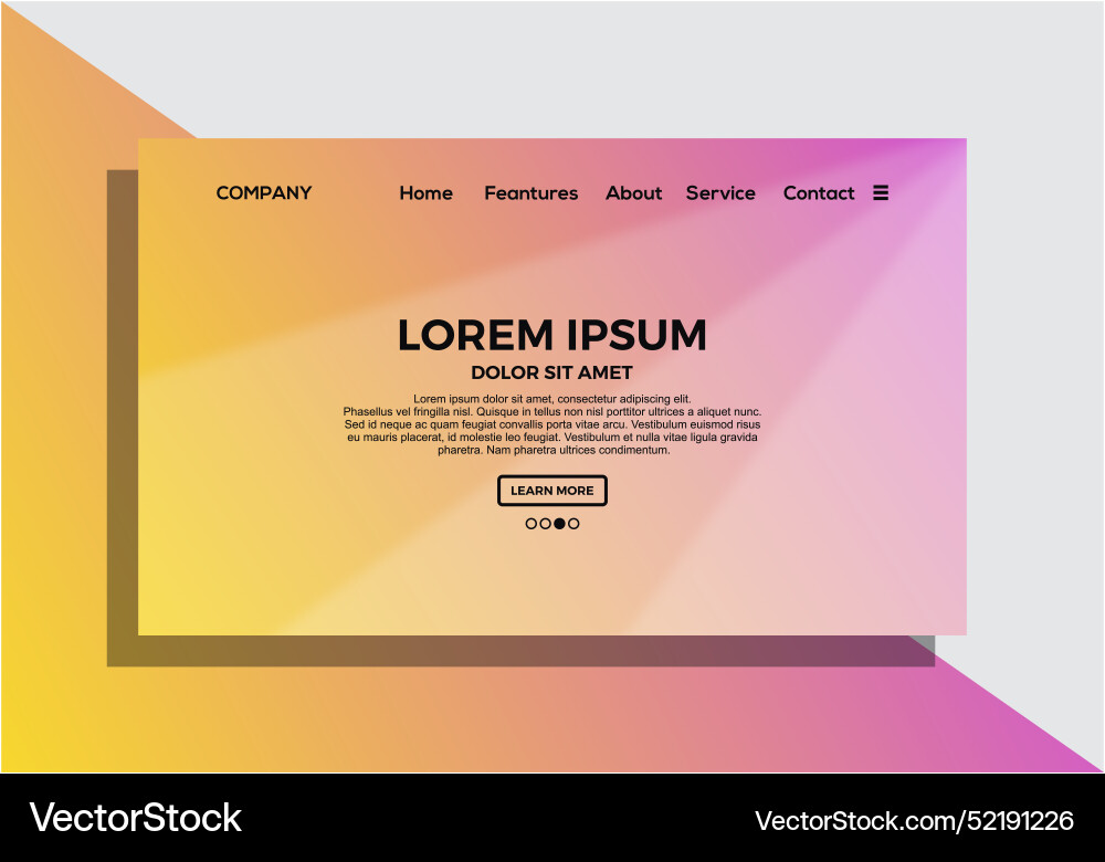 Landing page background Royalty Free Vector Image