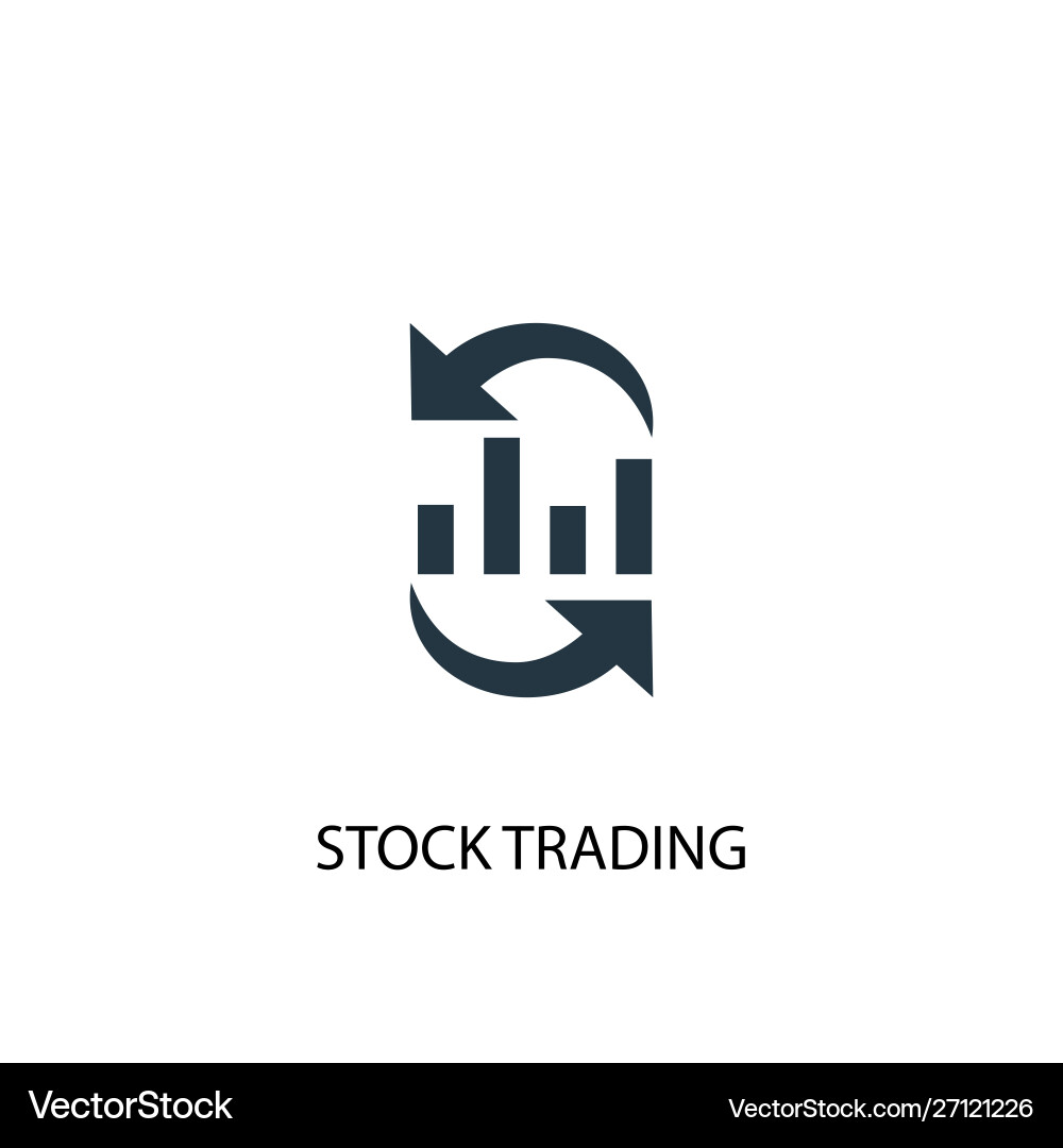 Stock trading icon simple element Royalty Free Vector Image