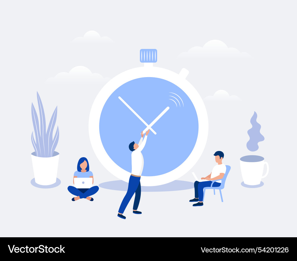 Time management and deadline design concept Vector Image