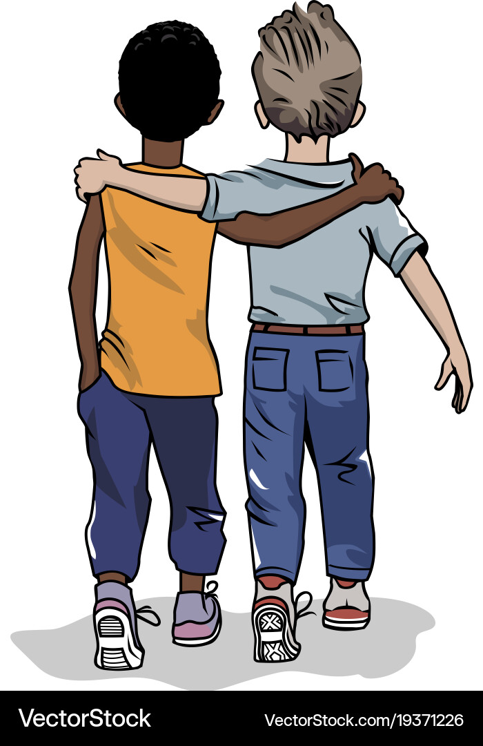 Two friends Royalty Free Vector Image - VectorStock