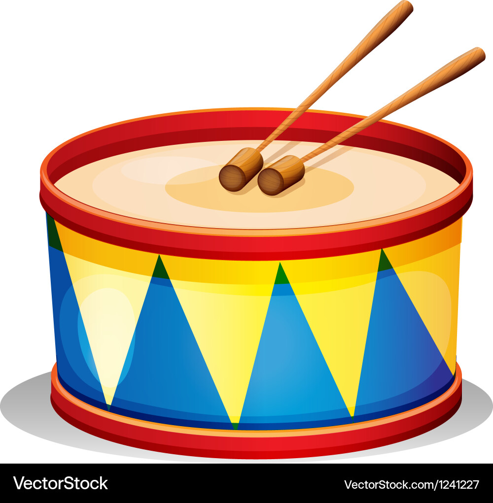 A big toy drum Royalty Free Vector Image - VectorStock