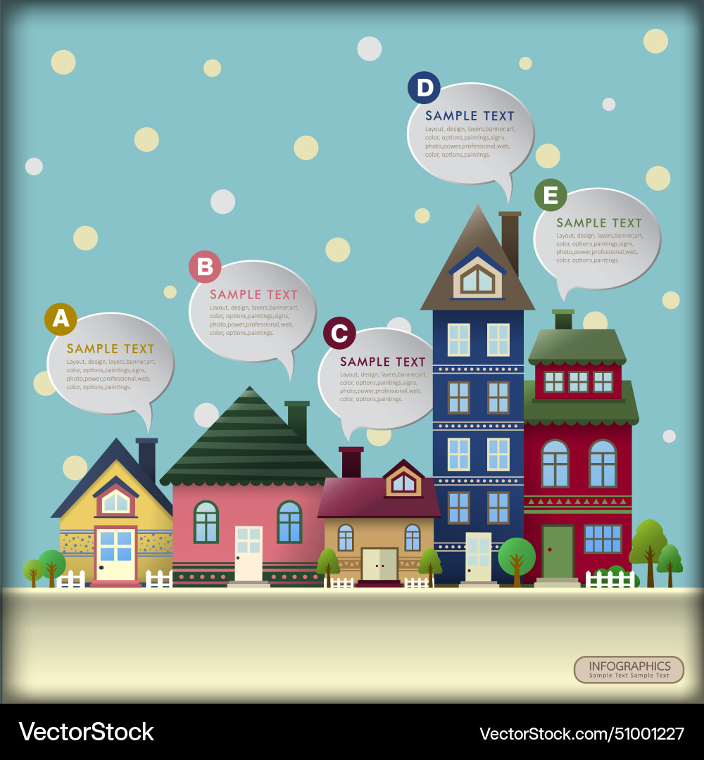 Abstract house infographics Royalty Free Vector Image