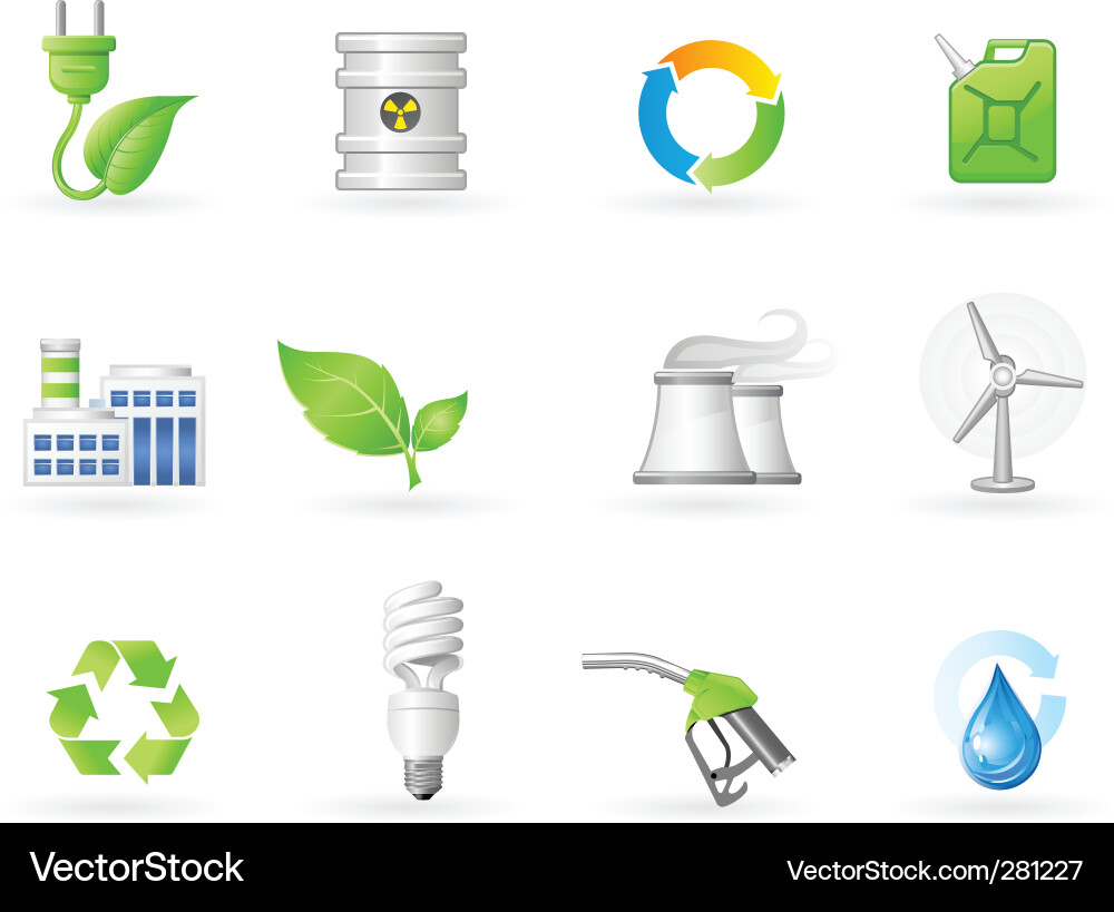 Air pollution and green energy Royalty Free Vector Image