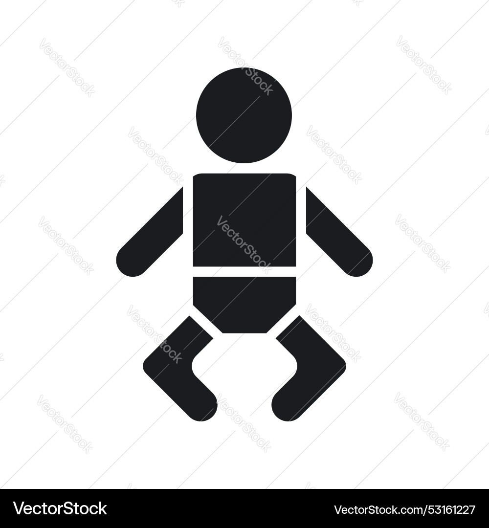 Baby changing icon symbol on white background Vector Image