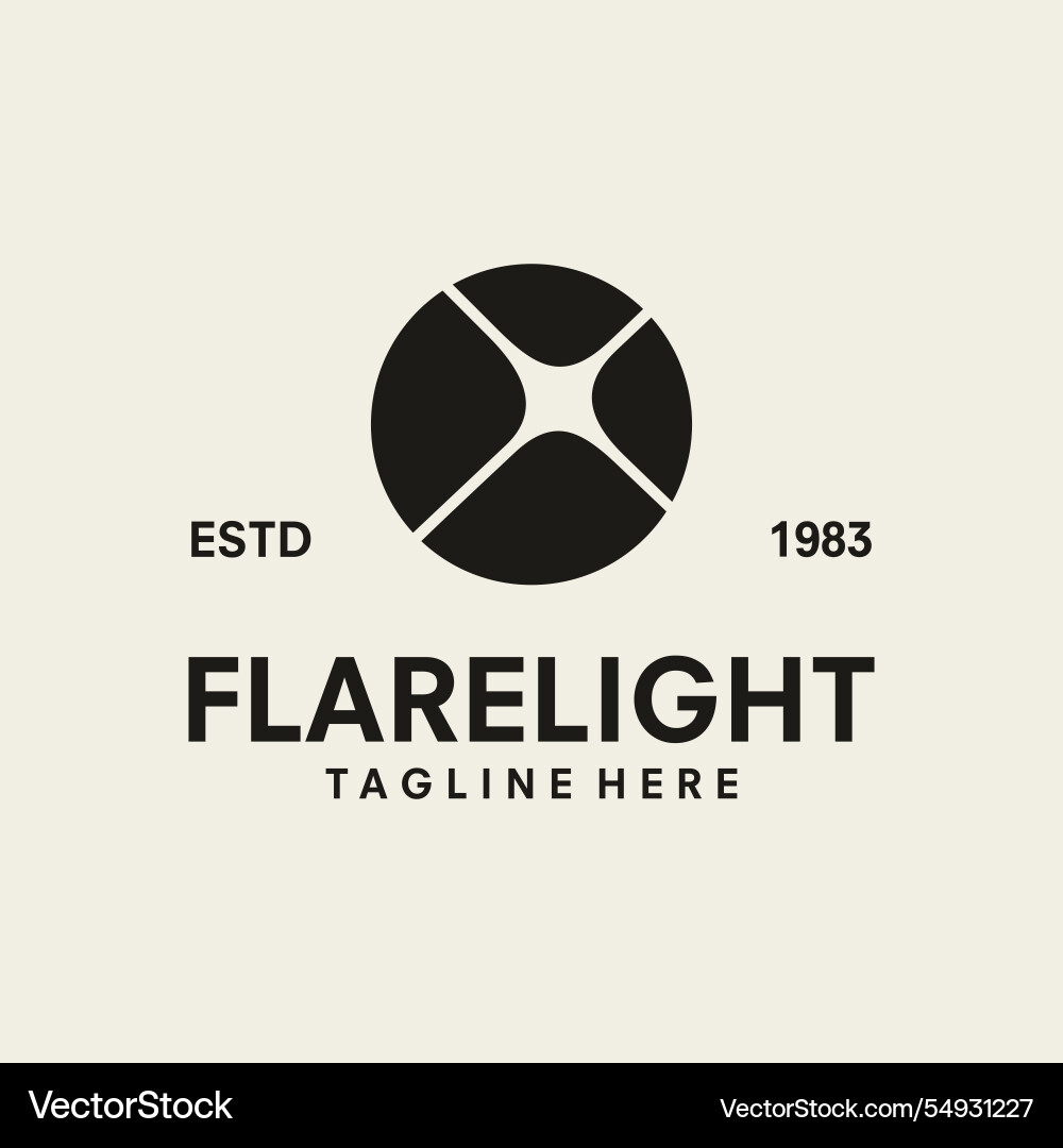 Celestial Flare Logo - Moon & Light Royalty Free Vector
