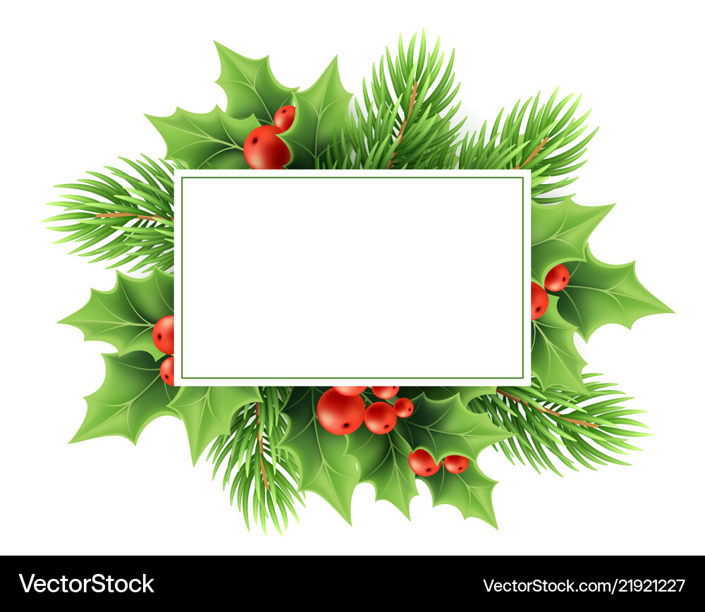 Christmas greeting card template Royalty Free Vector Image