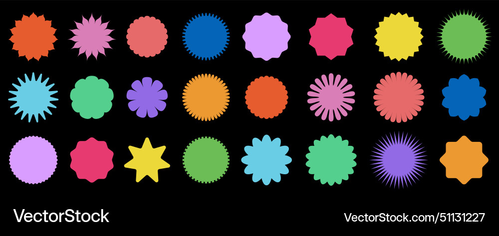 Colorful silhouette shapes collection Royalty Free Vector