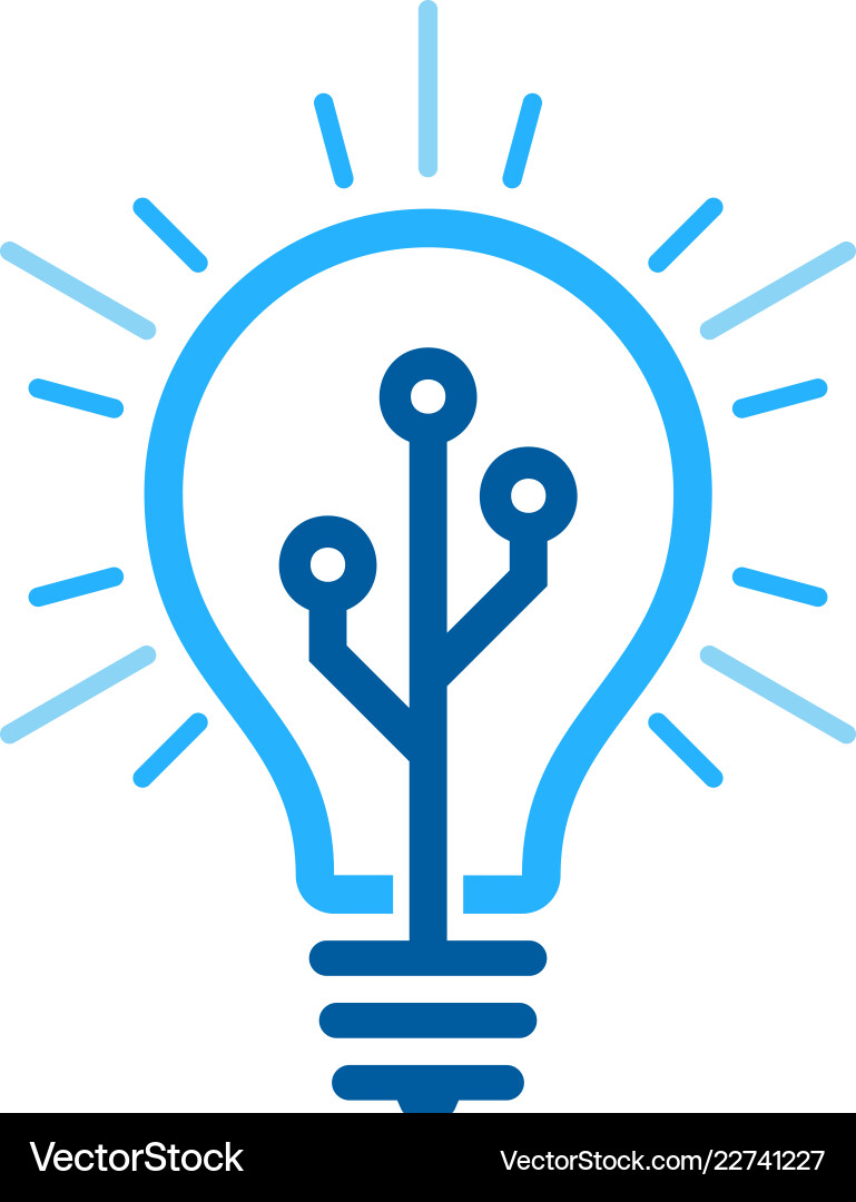 Digital idea logo icon design Royalty Free Vector Image