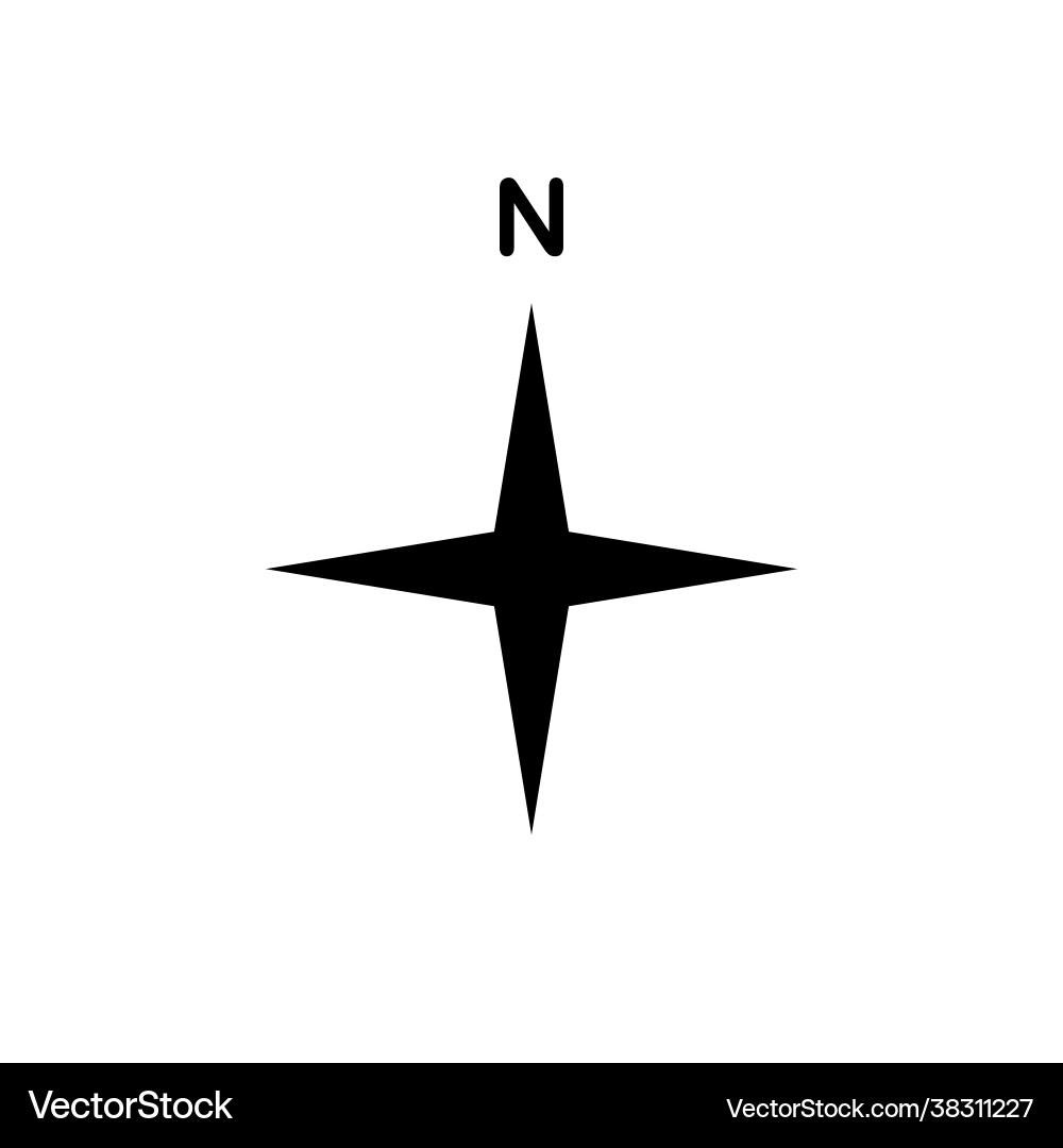 Graphic compass icon Royalty Free Vector Image