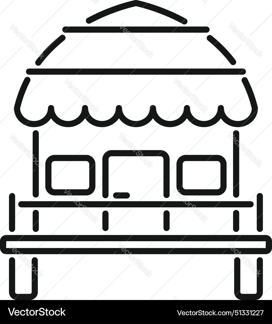 Minimalist line art of a storefront Royalty Free Vector