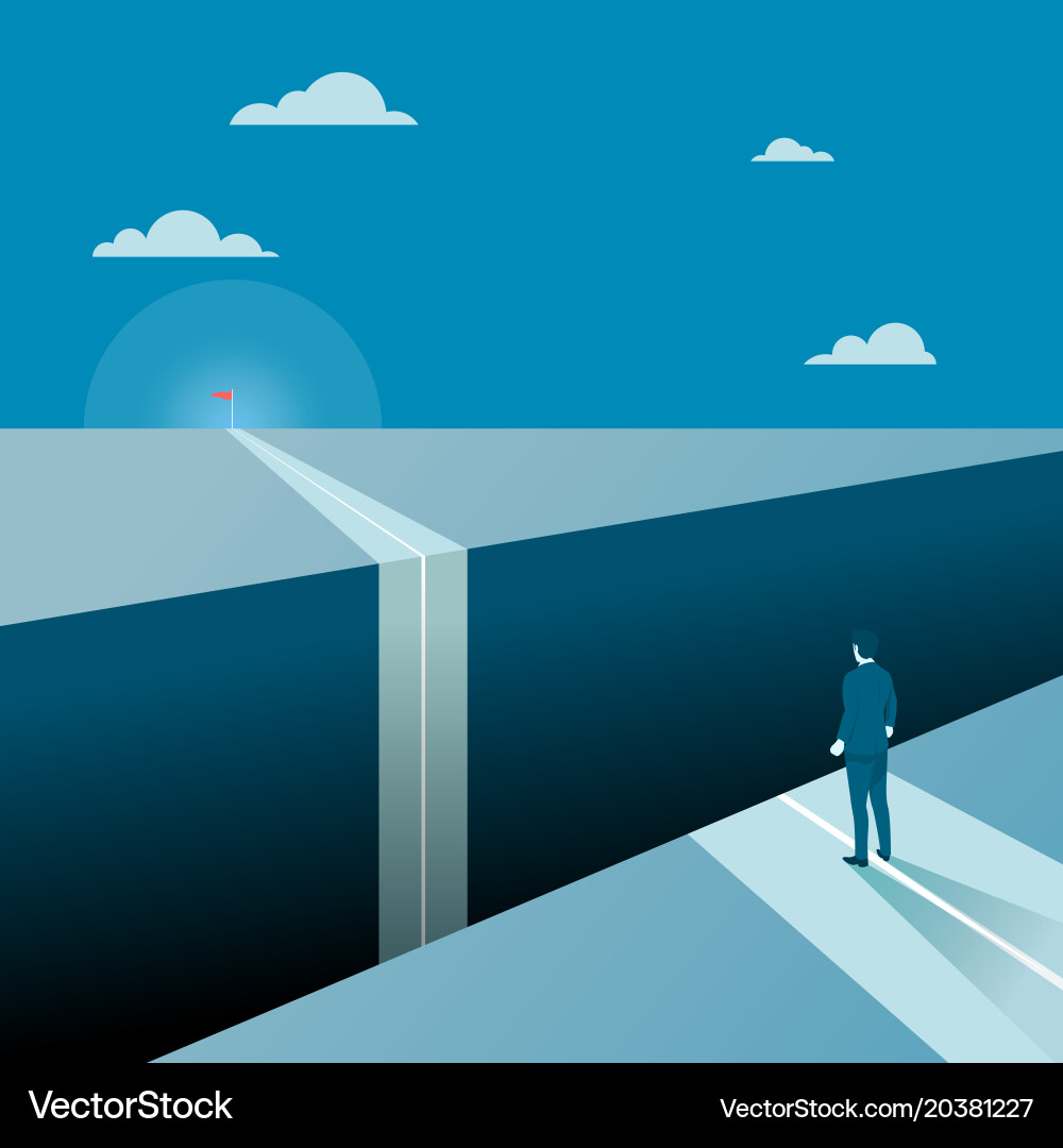 Overcoming Obstacles - Business Challenge Vector Image