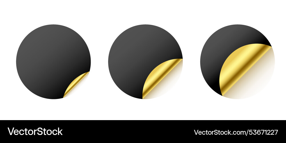 Set aus leerem Curly Papier Aufkleber Mockup Design