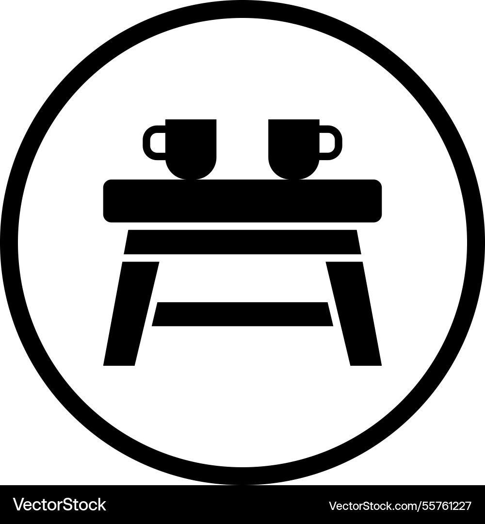 Tea table icon design Royalty Free Vector Image