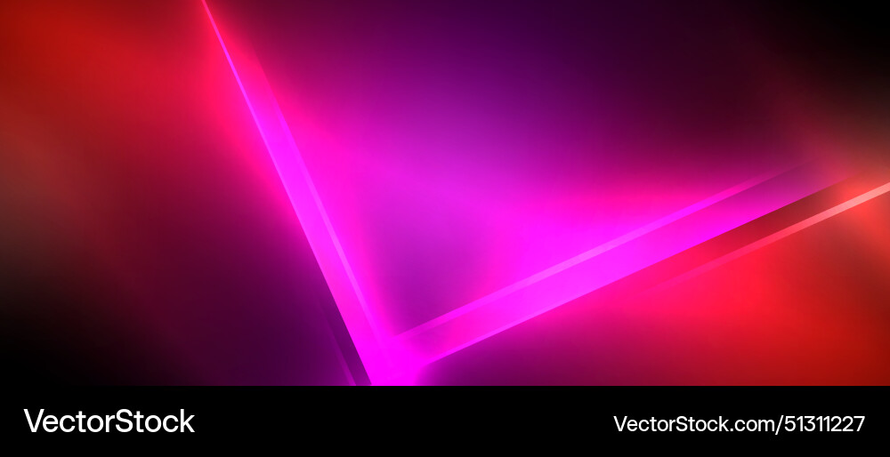 Violet and magenta light beams on black backdrop Vector Image