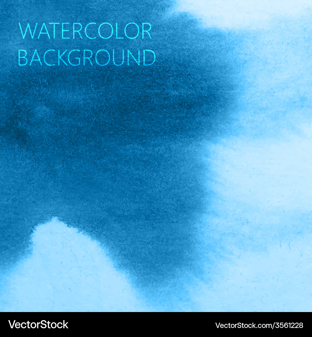 Abstract Blue Watercolor Splash Background Vector Image