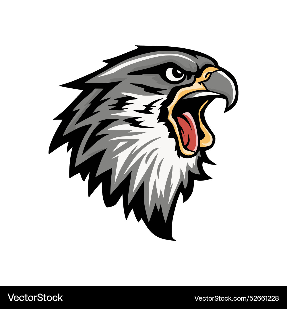 Eagle head design logo Royalty Free Vector Image
